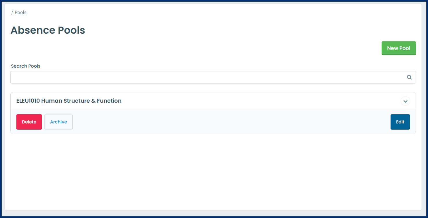 Absence Management Setup